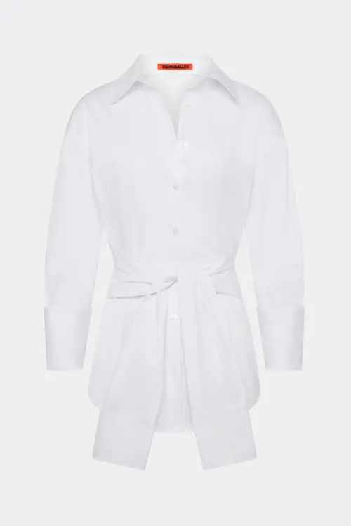 SIMONMILLER Inna Poplin Top - Macadamia