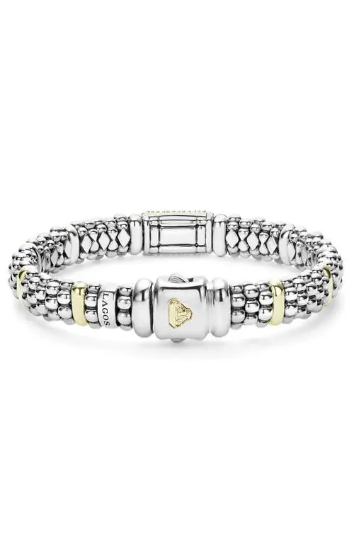 Lagos Signature Caviar Pavé Diamond Bracelet