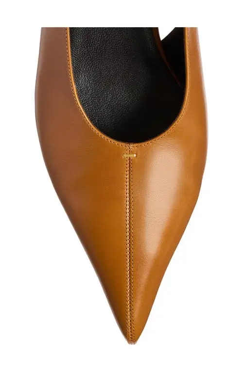 Khaite Bella Kitten Heel Slingback Pump - Cuoio