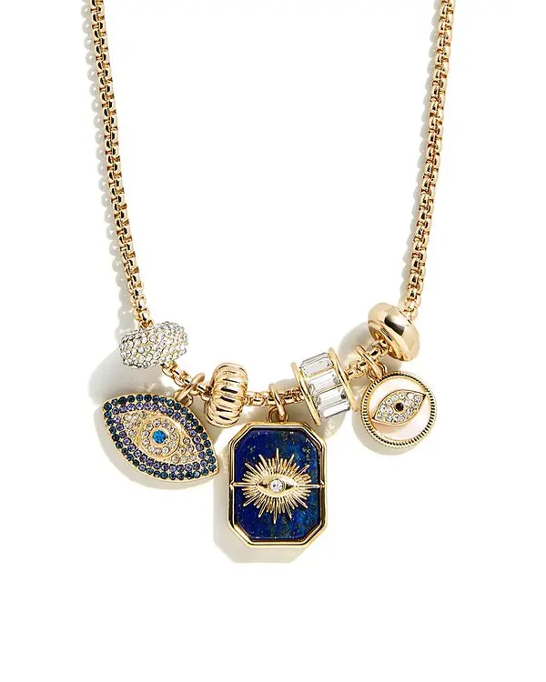 Baublebar Evil Eye Charm Necklace - Blue/gold