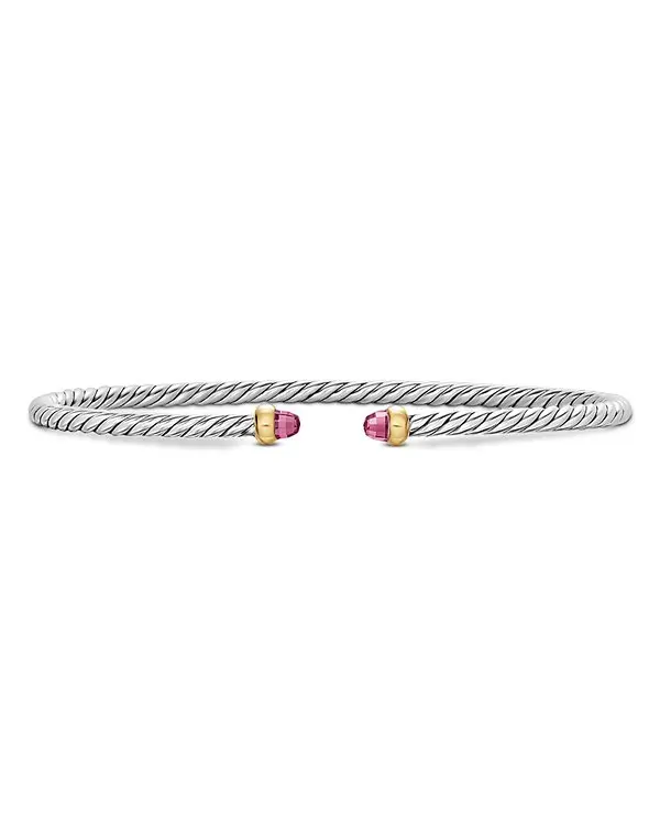 David Yurman Micro Cable Flex Bracelet - Pink/silver