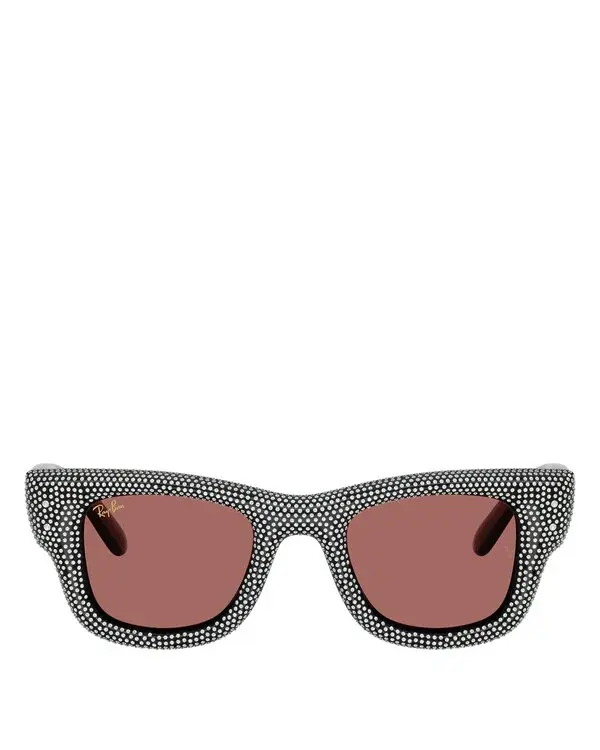 Ray-ban Wayfarer Puffer Square Sunglasses, 47mm - Black