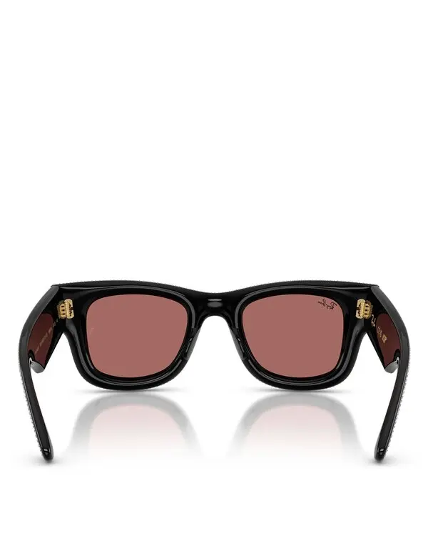 Ray-ban Wayfarer Puffer Square Sunglasses, 47mm - Black