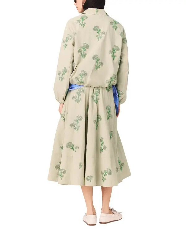 Maje Embroidered Technical Bomber Jacket