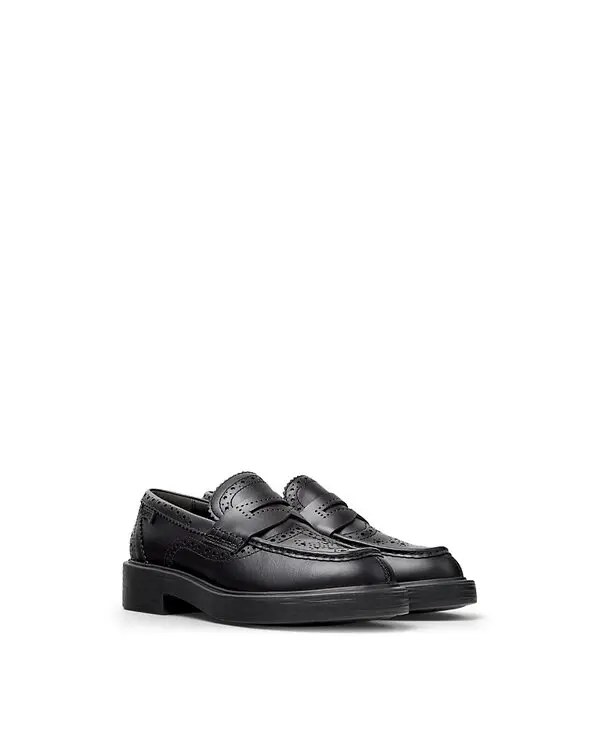 Camper Dean Twins Leather Moccasin - Black