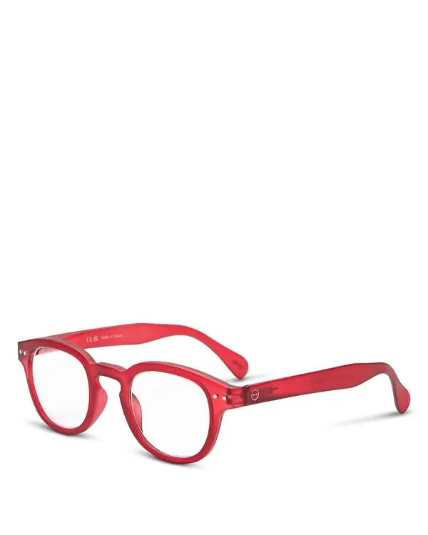 IZIPIZI C Round Reading Sunglasses, 47mm - Cherry Red