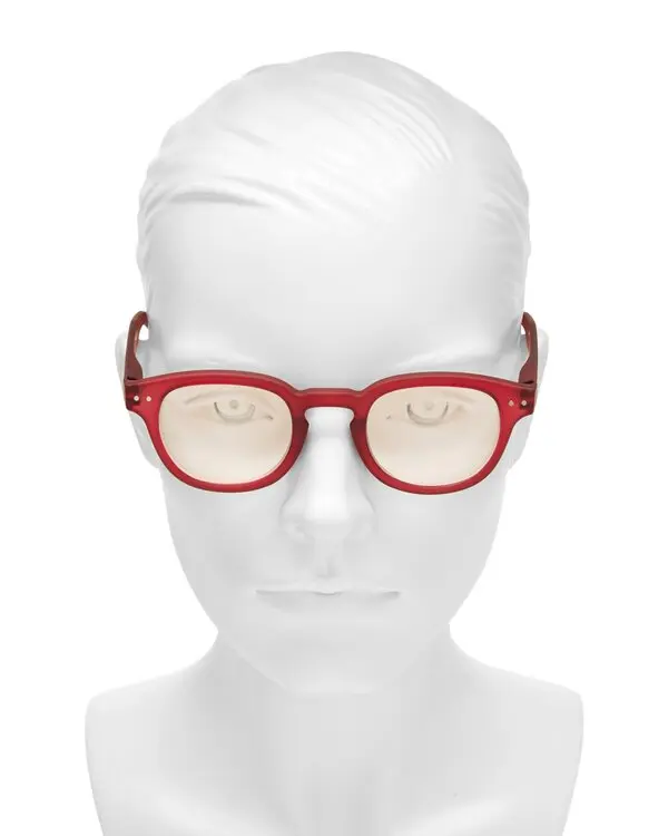 IZIPIZI C Round Reading Sunglasses, 47mm - Cherry Red