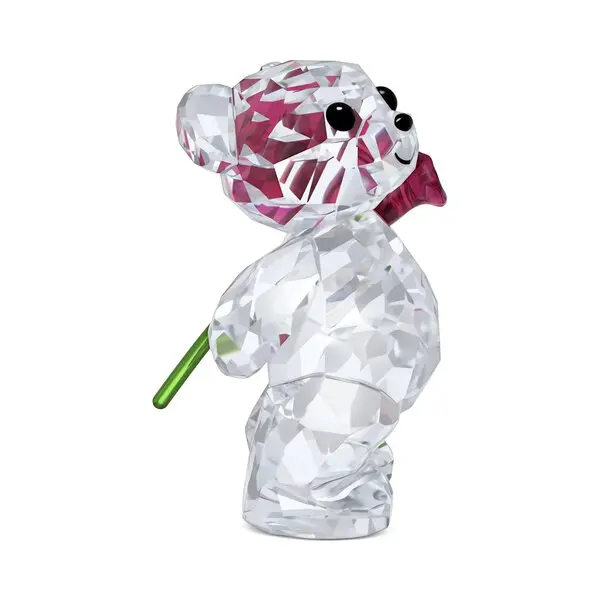 SWAROVSKI Kris Bear Collection A Rose With Love Crystal Figurine
