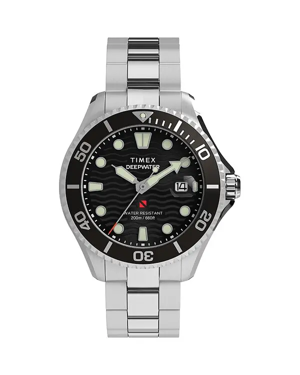 TIMEX Deepwater Meridian 200 Watch, 44mm - Stainless Steel