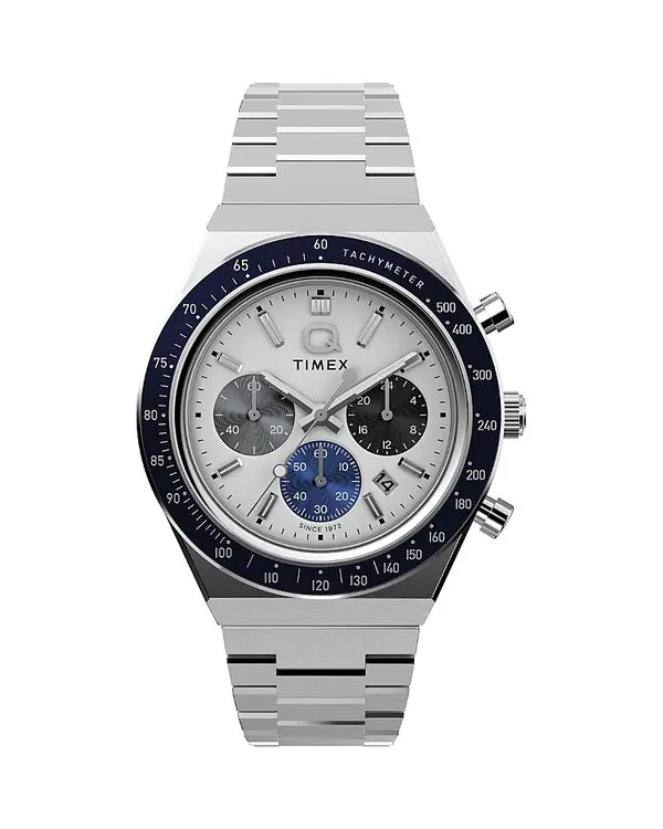 TIMEX Q Chronograph Bracelet Watch - Stainless Steel