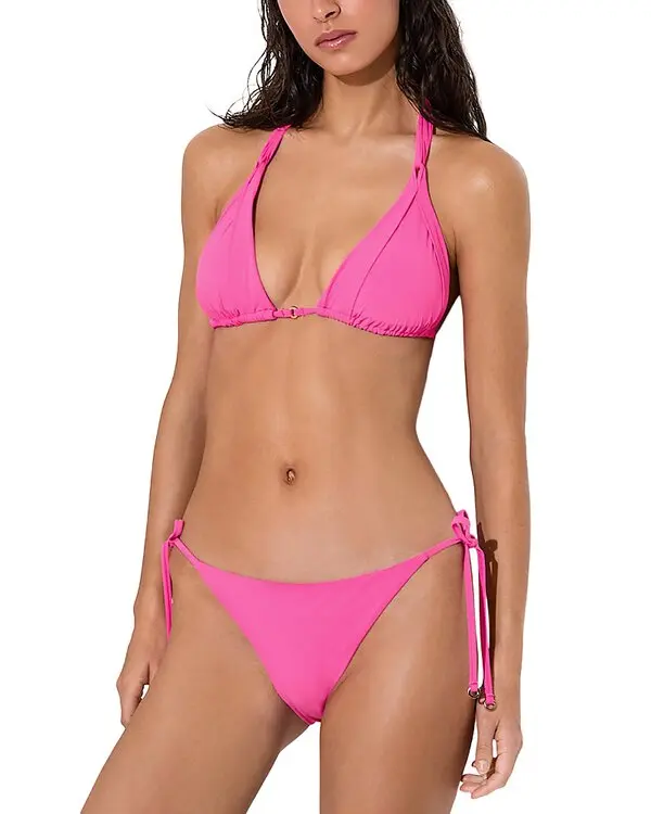REISS Riah Side Tie Bikini Bottom - Pink