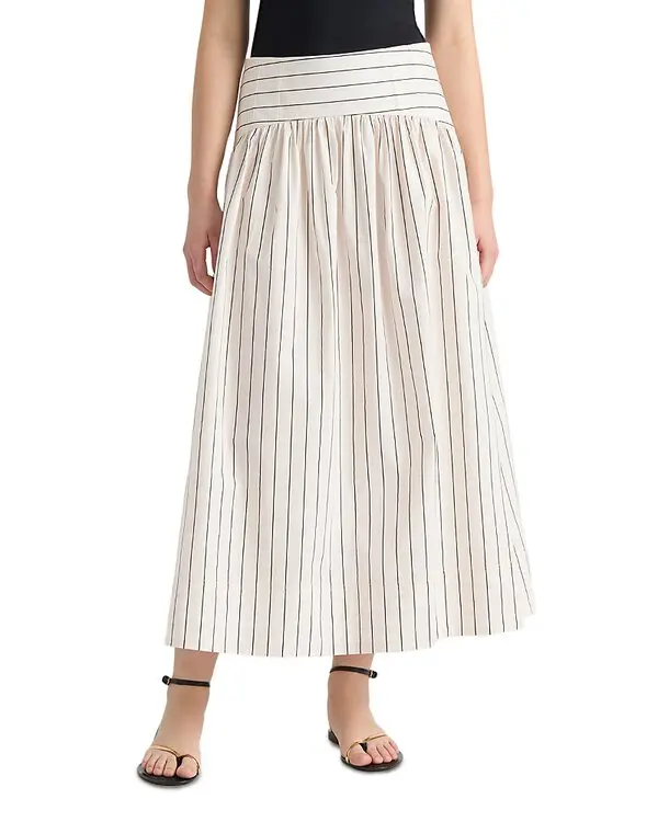 NVLT Maxi Stripe Skirt - Cream/ Black