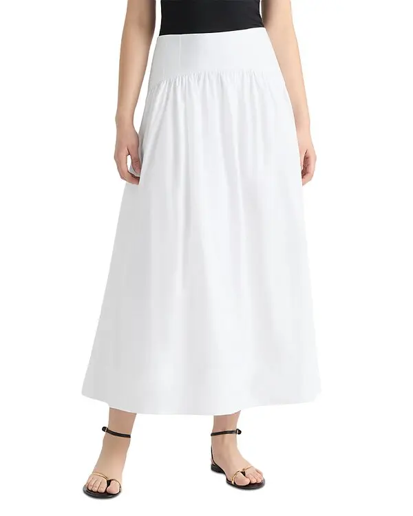 NVLT Maxi Stripe Skirt - White