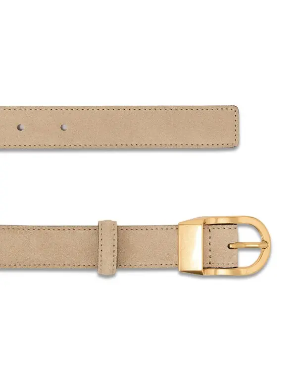 REISS Hazel Suede Belt - Stone