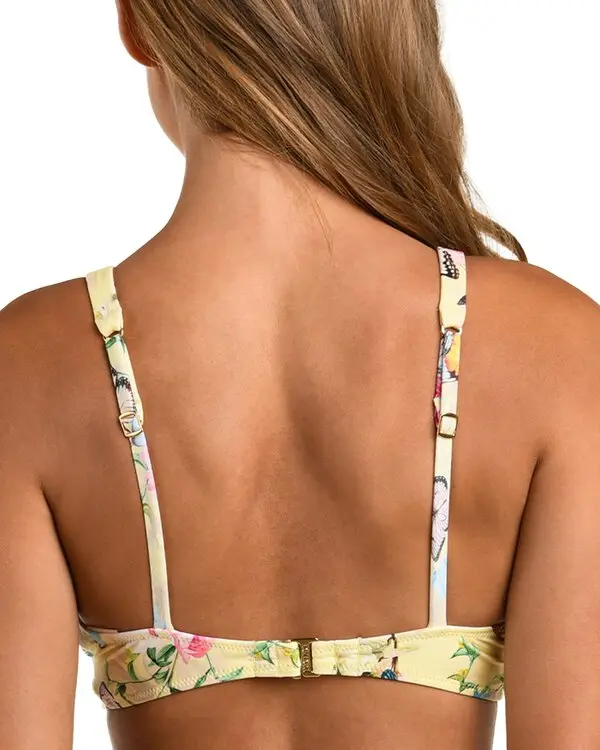 L'Agence Lexi Garden Butterflies Bikini Top - Multi