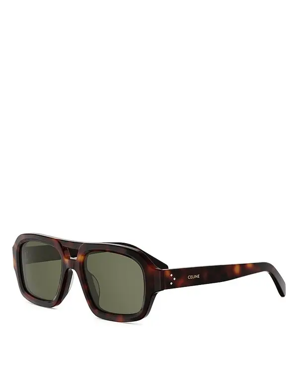 Celine 3 Dots Pilot Sunglasses, 53mm - Brown