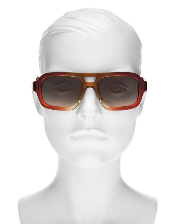 Celine 3 Dots Pilot Sunglasses, 53mm - Brown