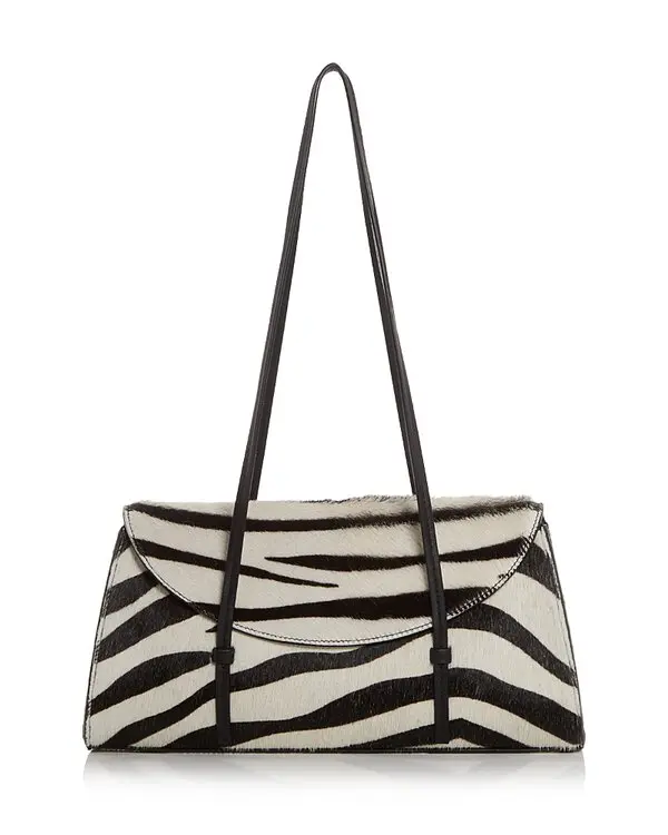 REFORMATION Elena Calf Hair Shoulder Bag - Zebra