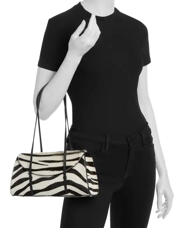 REFORMATION Elena Calf Hair Shoulder Bag - Zebra