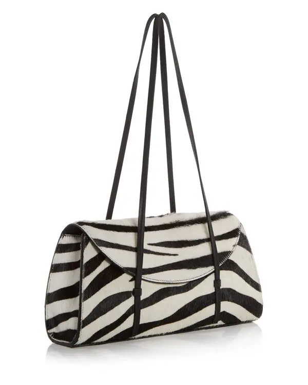 REFORMATION Elena Calf Hair Shoulder Bag - Zebra