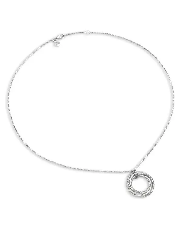 David Yurman Crossover Pendant Necklace, 21mm