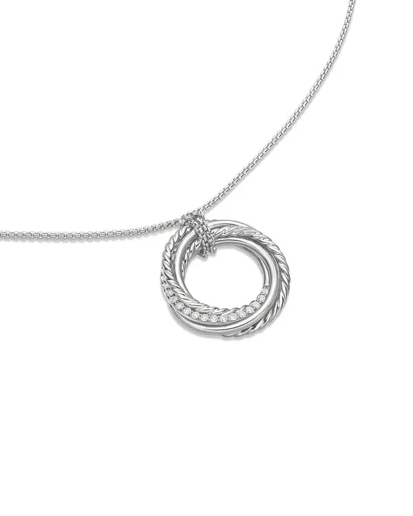 David Yurman Crossover Pendant Necklace, 21mm