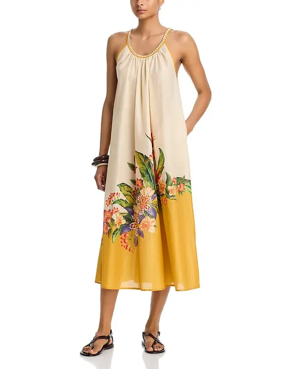Farm Rio Hilo Maxi Dress Swim Cover-up - Light Blush