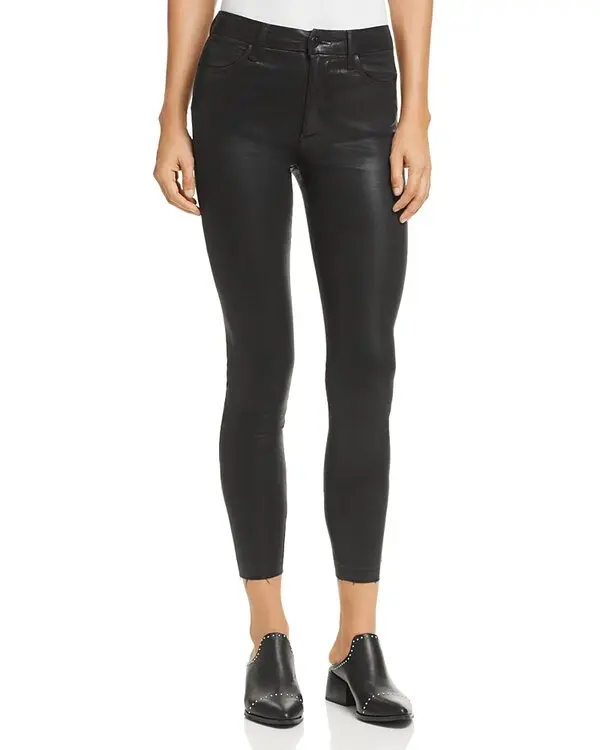 Joe's Jeans The Charlie High-rise Coated Ankle Skinny Jeans - Black