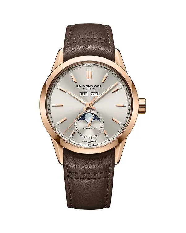 RAYMOND WEIL Freelancer Automatic Complete Calendar Watch, 40mm - Brown