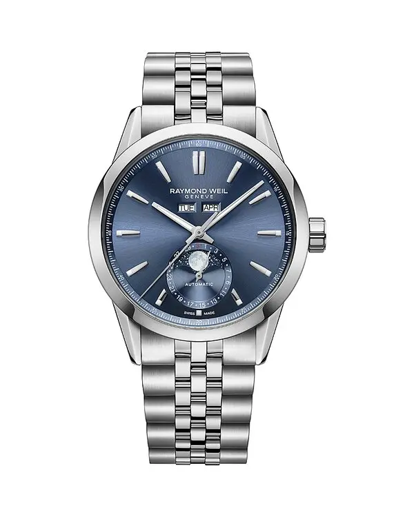 RAYMOND WEIL Freelancer Automatic Complete Calendar Watch, 40mm - Silver/blue