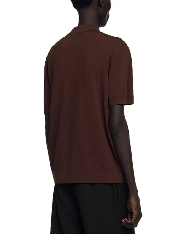 Sandro Openwork Shirt - Chocolate