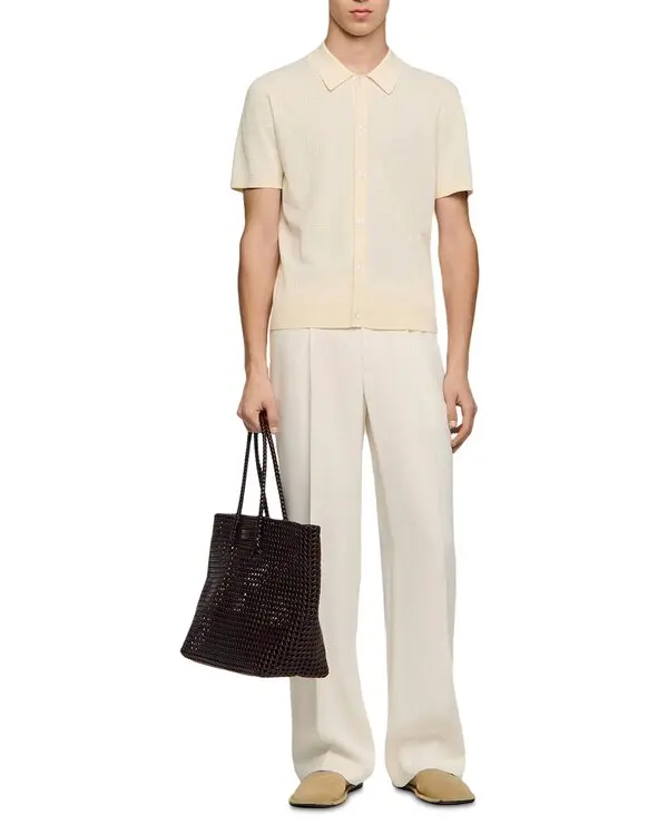 Sandro Openwork Shirt - Ecru