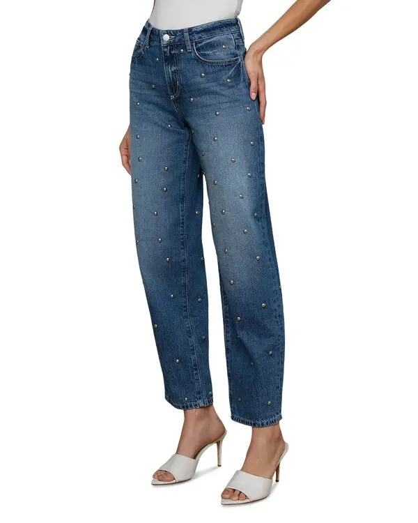 L'Agence Bex High-rise Studded Rodeo Jeans