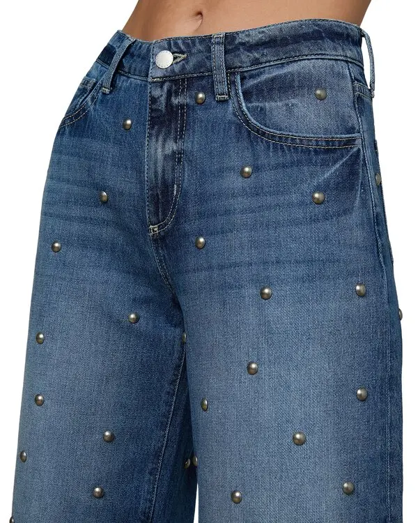 L'Agence Bex High-rise Studded Rodeo Jeans