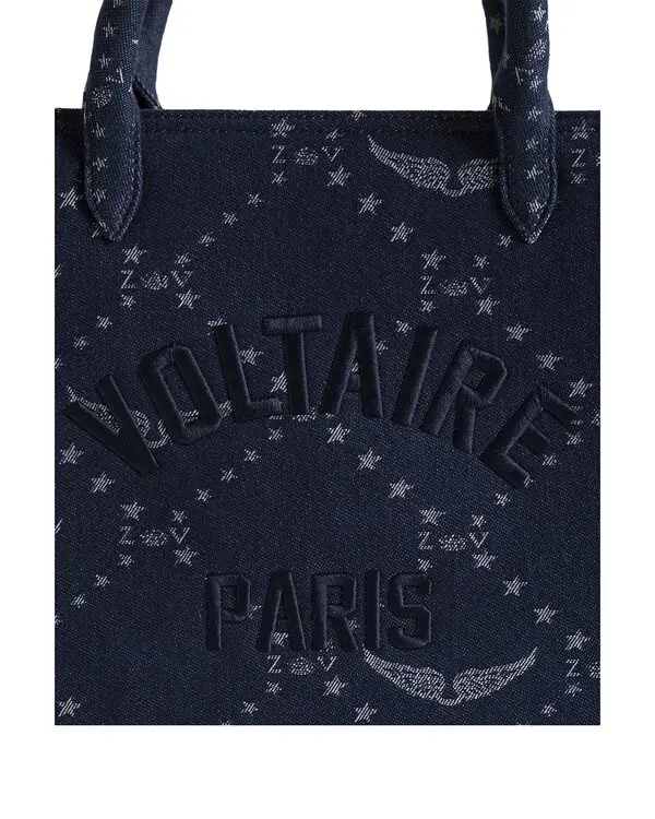 Zadig&Voltaire Angel Zv Monogram Denim Tote - Silent