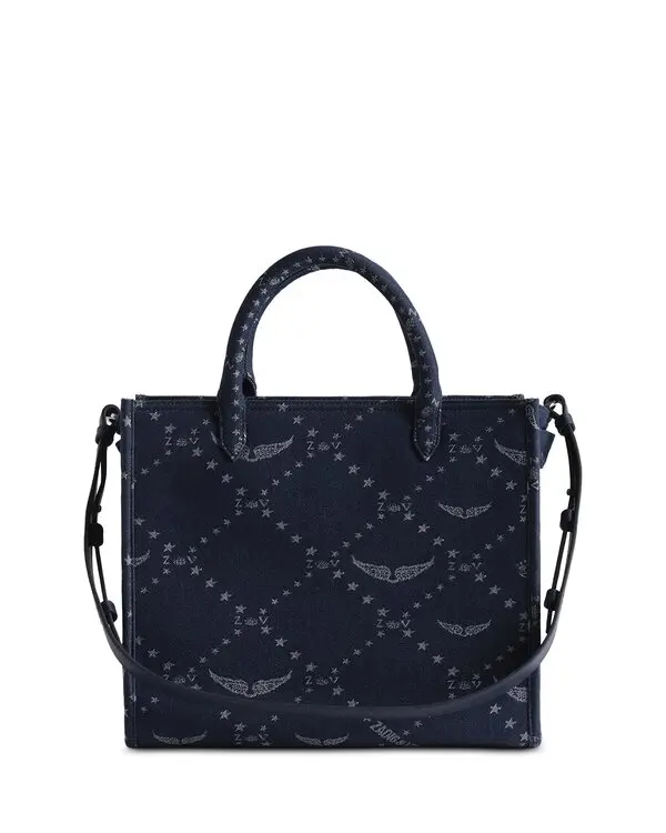 Zadig&Voltaire Angel Zv Monogram Denim Tote - Silent