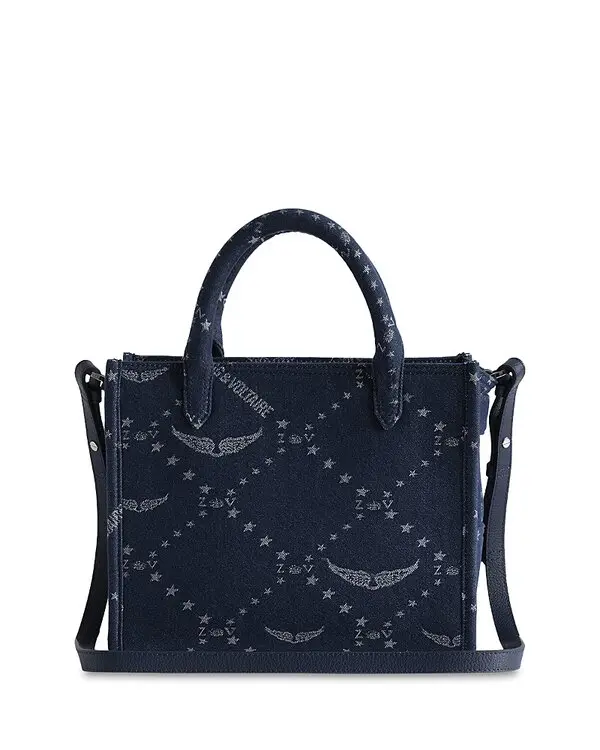 Zadig&Voltaire Angel Mini Zv Monogram Denim Tote - Silent