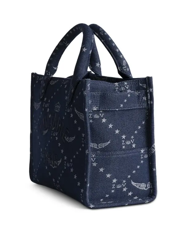 Zadig&Voltaire Angel Mini Zv Monogram Denim Tote - Silent