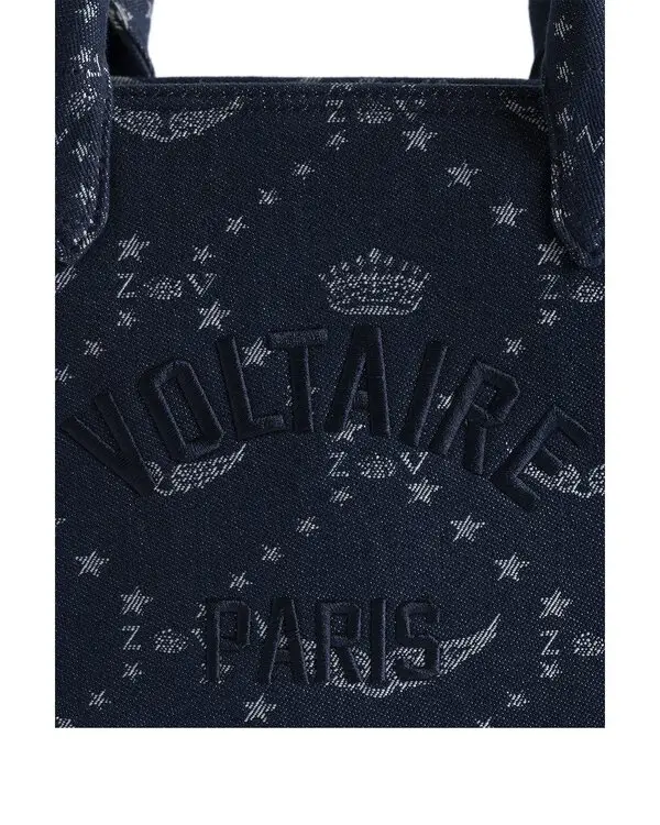 Zadig&Voltaire Angel Mini Zv Monogram Denim Tote - Silent