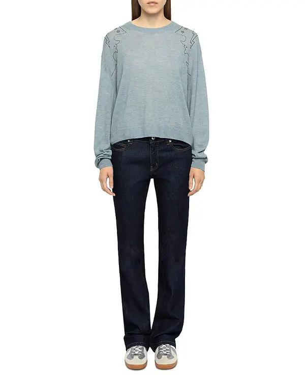 Zadig&Voltaire Swapy Cashmere Sweater With Embellished Back Detail