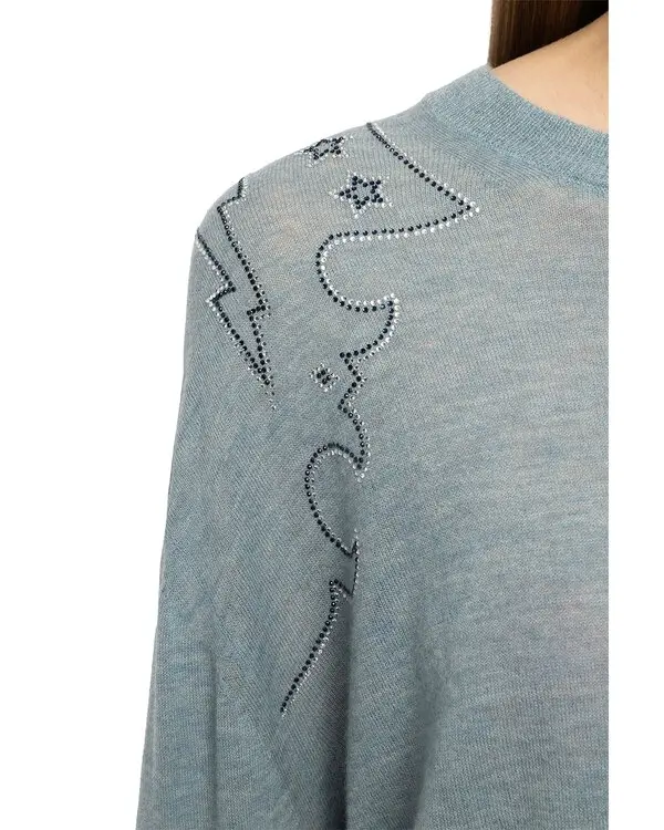 Zadig&Voltaire Swapy Cashmere Sweater With Embellished Back Detail