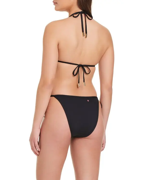 Red Carter Crocheted Trim Bikini Top - Black