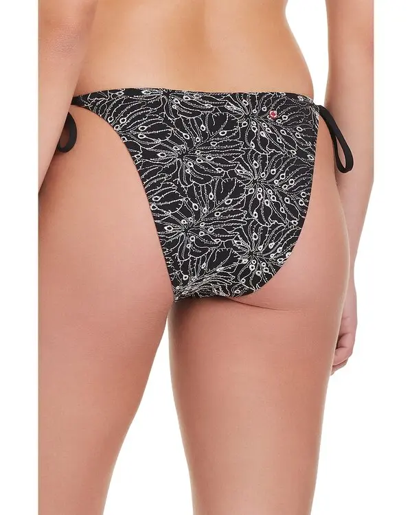 Red Carter Tie Side Bikini Bottom