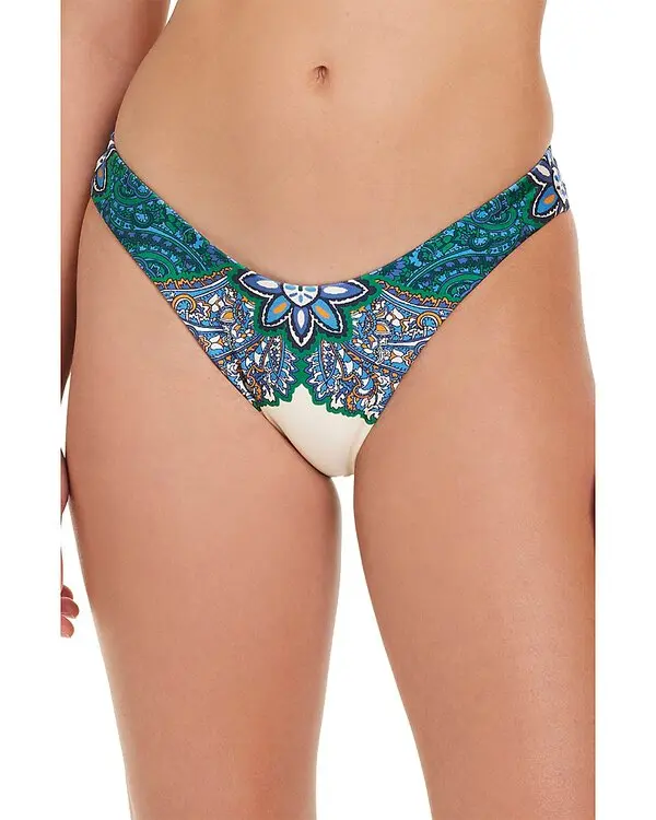 Red Carter Scoop Bikini Bottom - Papyrus Multi