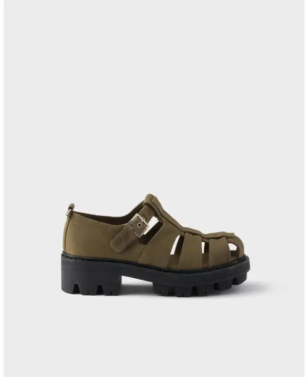 Prada Canvas Fisherman Sandals - Green