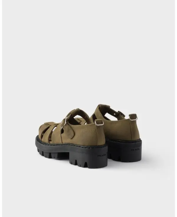 Prada Canvas Fisherman Sandals - Green