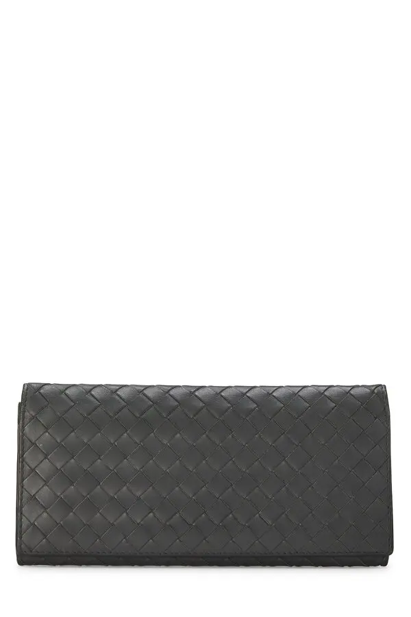 Bottega Veneta Intrecciato Long Wallet - Grey