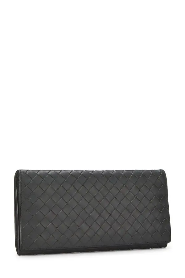 Bottega Veneta Intrecciato Long Wallet - Grey