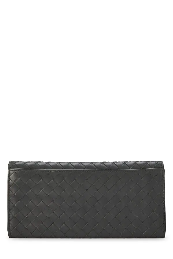 Bottega Veneta Intrecciato Long Wallet - Grey