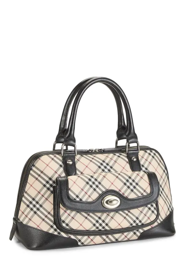Burberry Jacquard Check Turnlock Dome Handbag